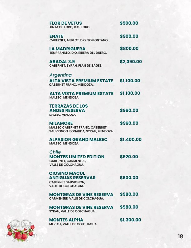 Menú Bebidas - EN - Barbarella